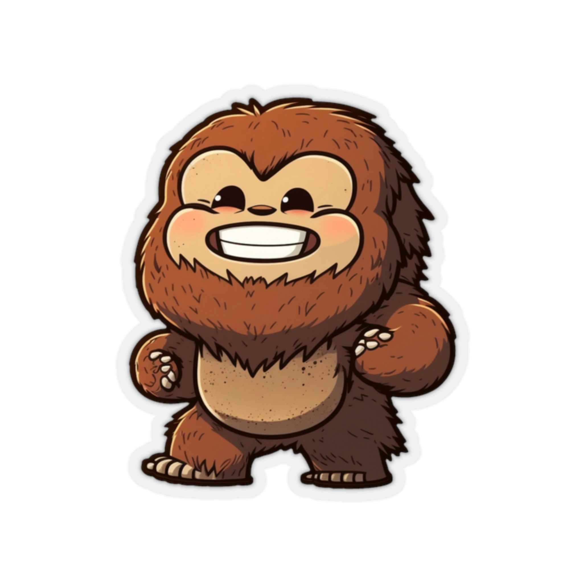 Bigfoot, Bigfoot Sticker, Sasquatch, Bigfoot Vinyl, Happy Bigfoot, Cute ...