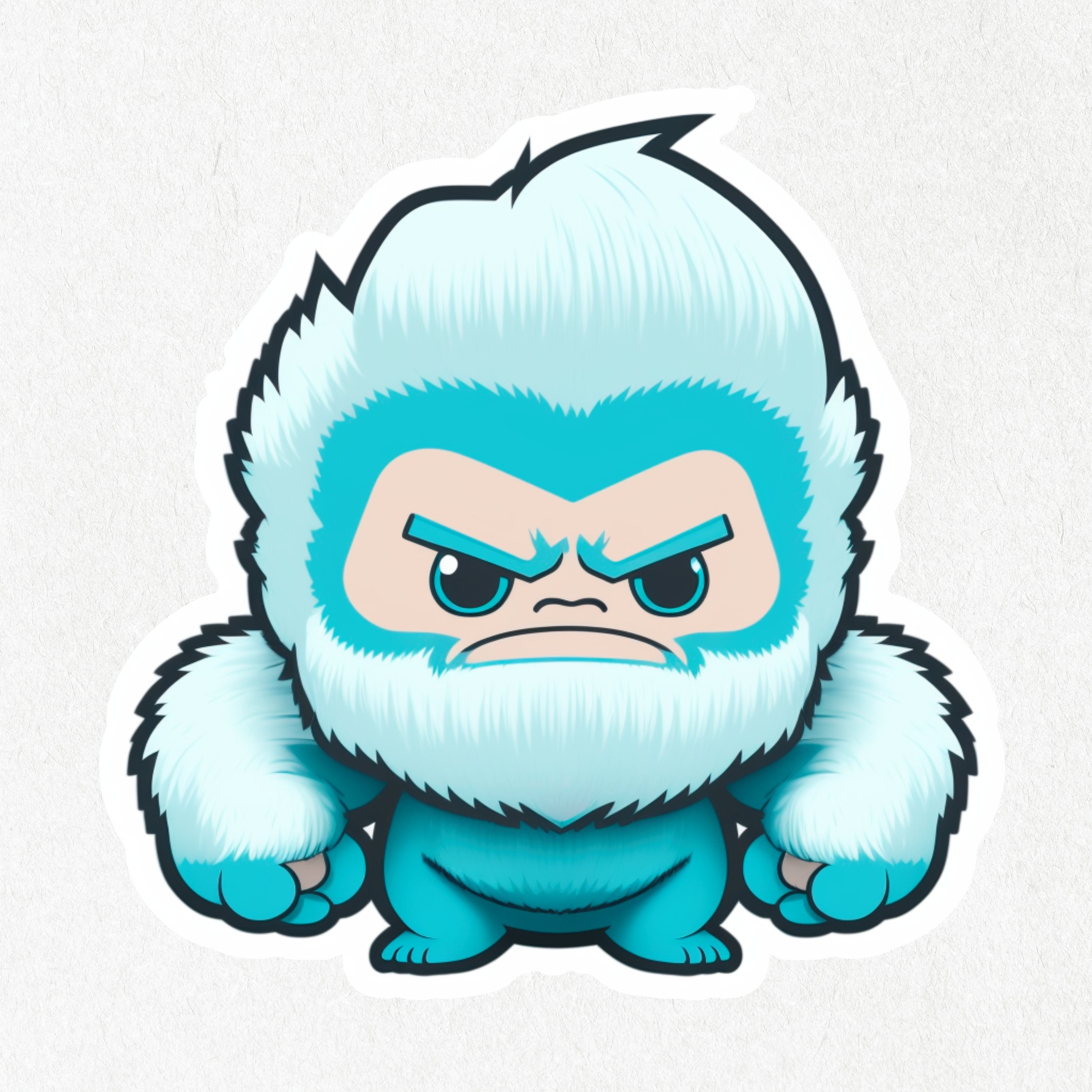 Yeti, Yeti Sticker, Angry Yeti, Yeti Vinyl, Cute Decal, Water Bottle ...