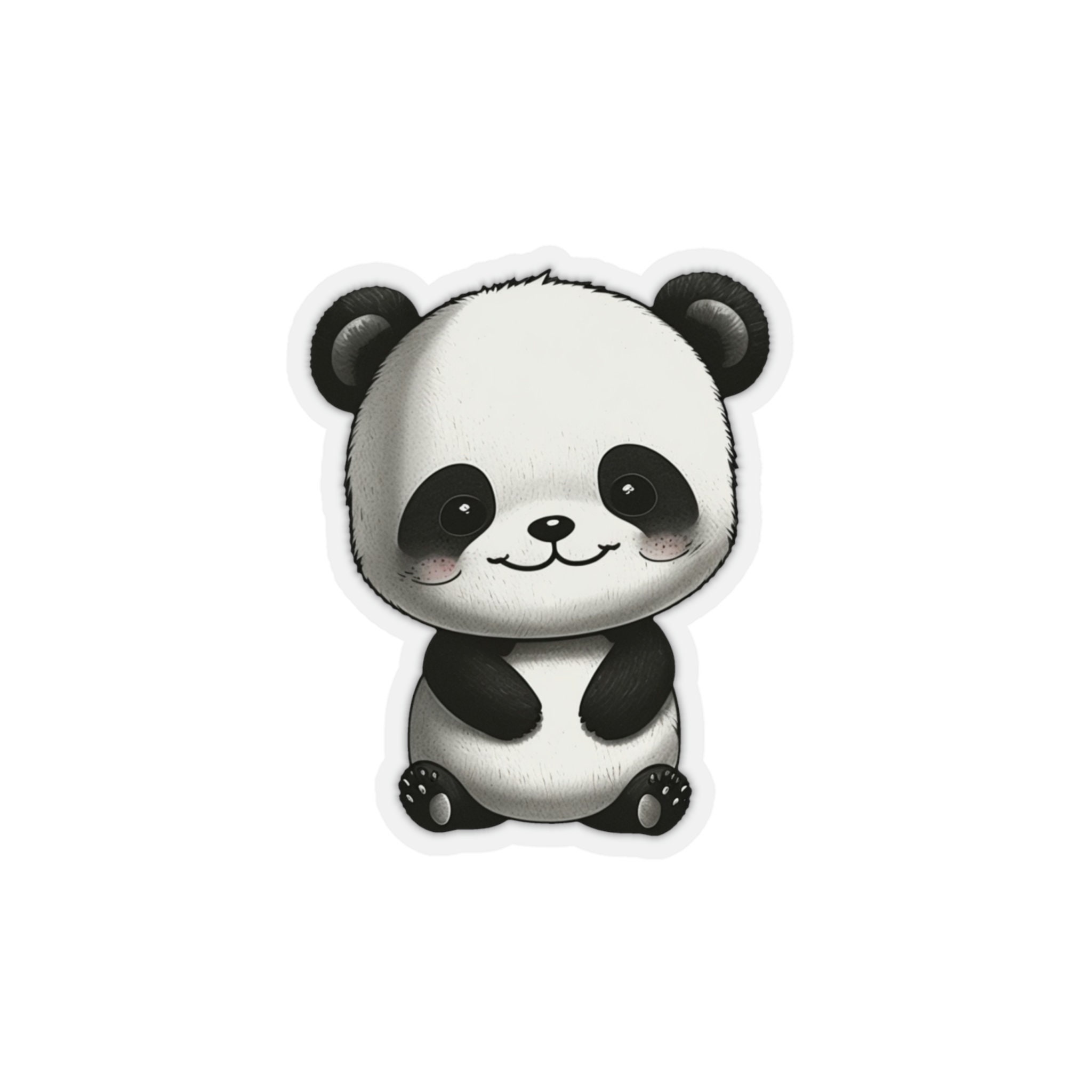 Panda, Panda Sticker, Panda Vinyl, Happy Panda, Cute Panda Decal, Water ...