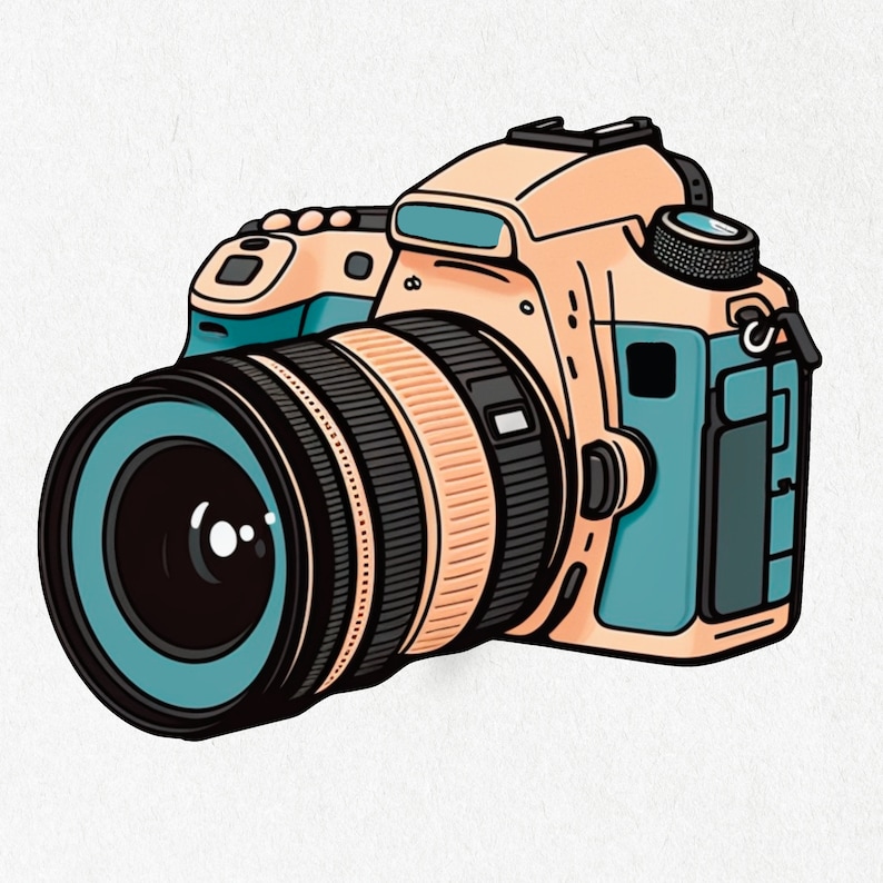 Camera Sticker, DSLR Camera, Camera, Camera Vinyl, Photographer, Cute ...