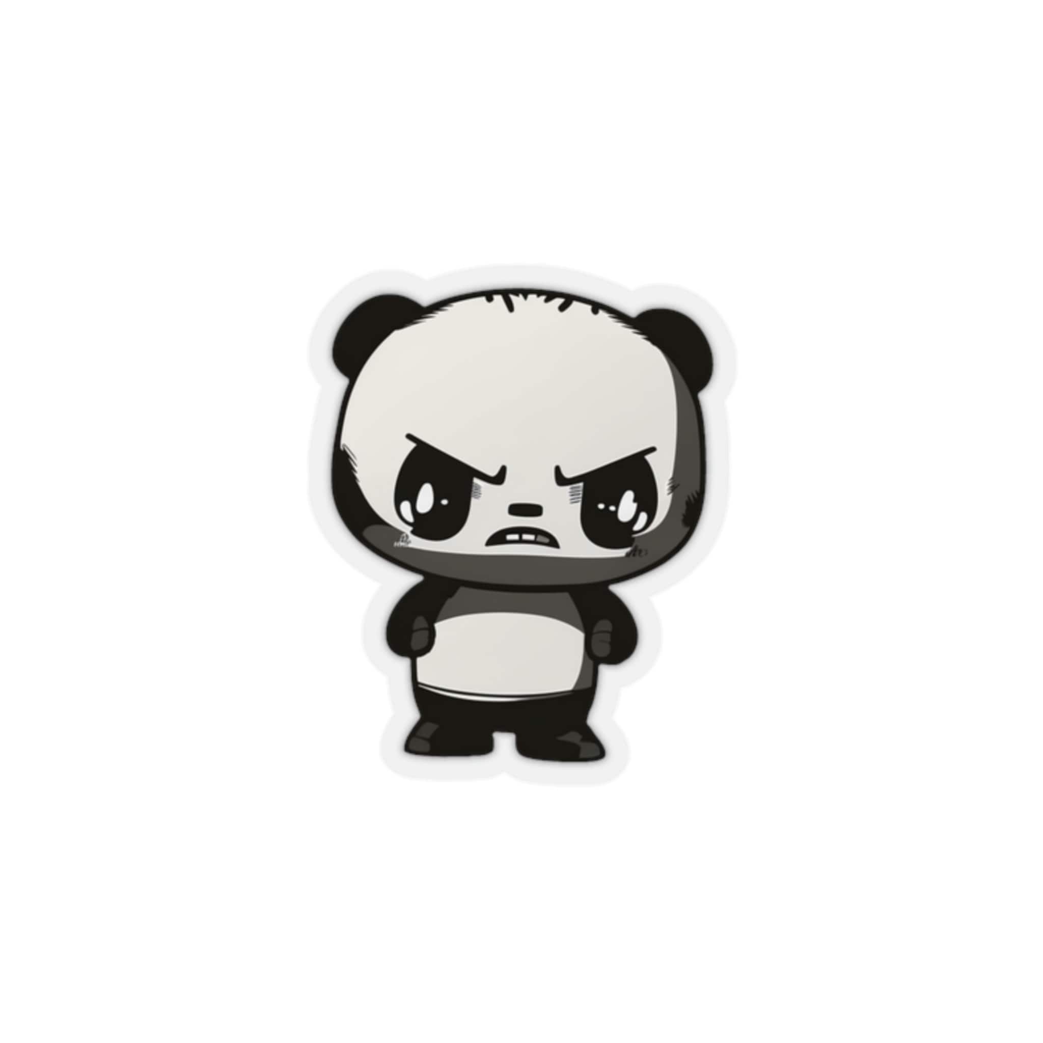 Panda, Panda Sticker, Panda Vinyl, Angry Panda, Cute Panda Decal, Water ...