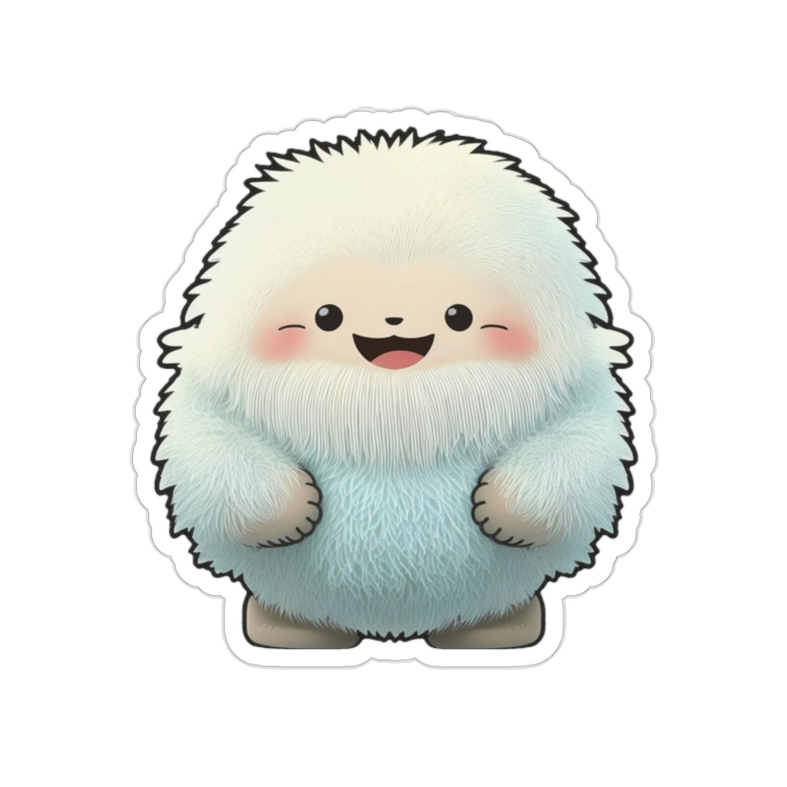 Yeti, Yeti Sticker, Happy Yeti, Yeti Vinyl, Cute Decal, Water Bottle ...