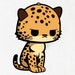 Cheetah, Cheetah Sticker, Cheetah Vinyl, Happy Cheetah, Cute Cheetah ...