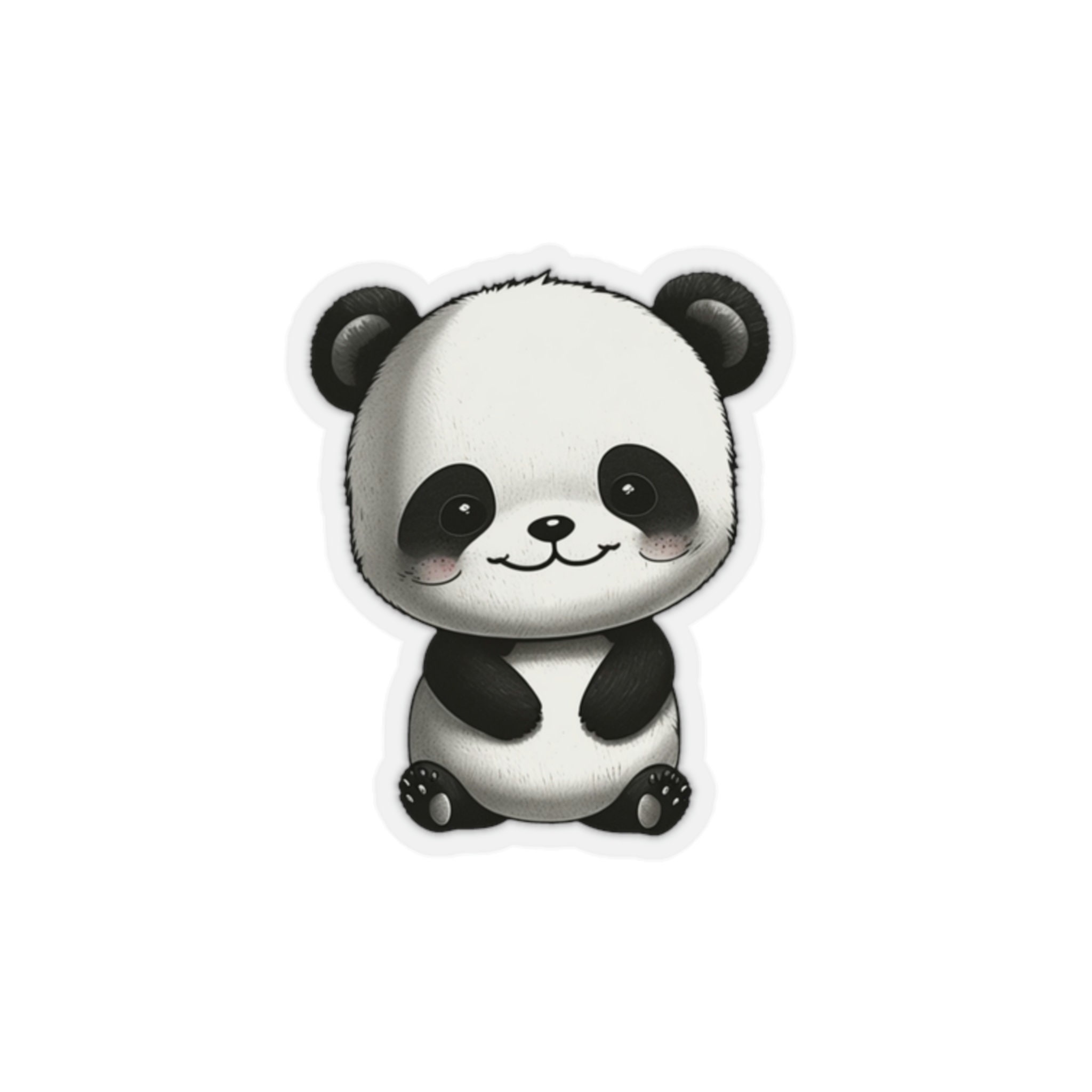 Panda, Panda Sticker, Panda Vinyl, Happy Panda, Cute Panda Decal, Water ...