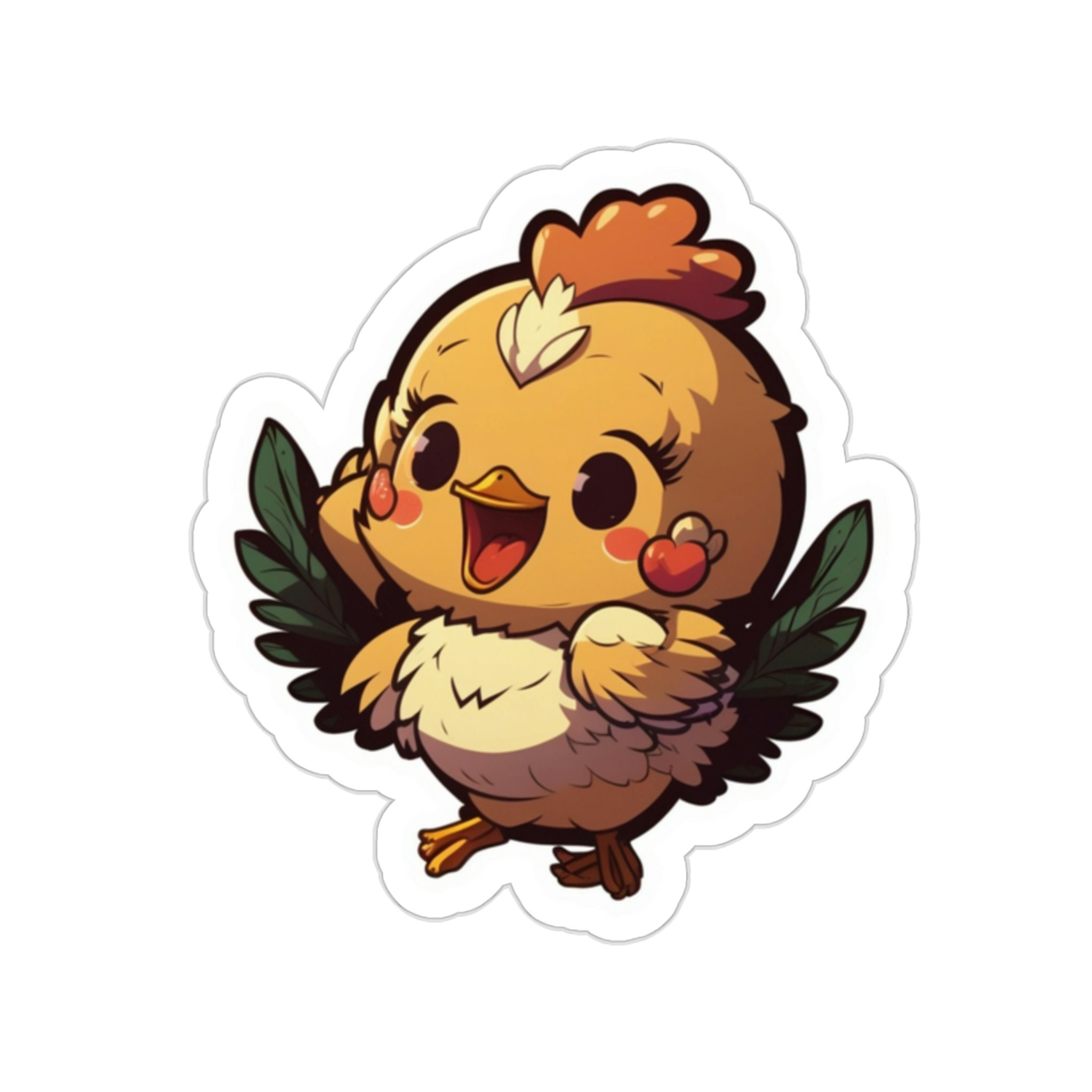 Chicken Sticker, Happy Chicken Sticker, Chick, Chicken Vinyl, Smiling ...