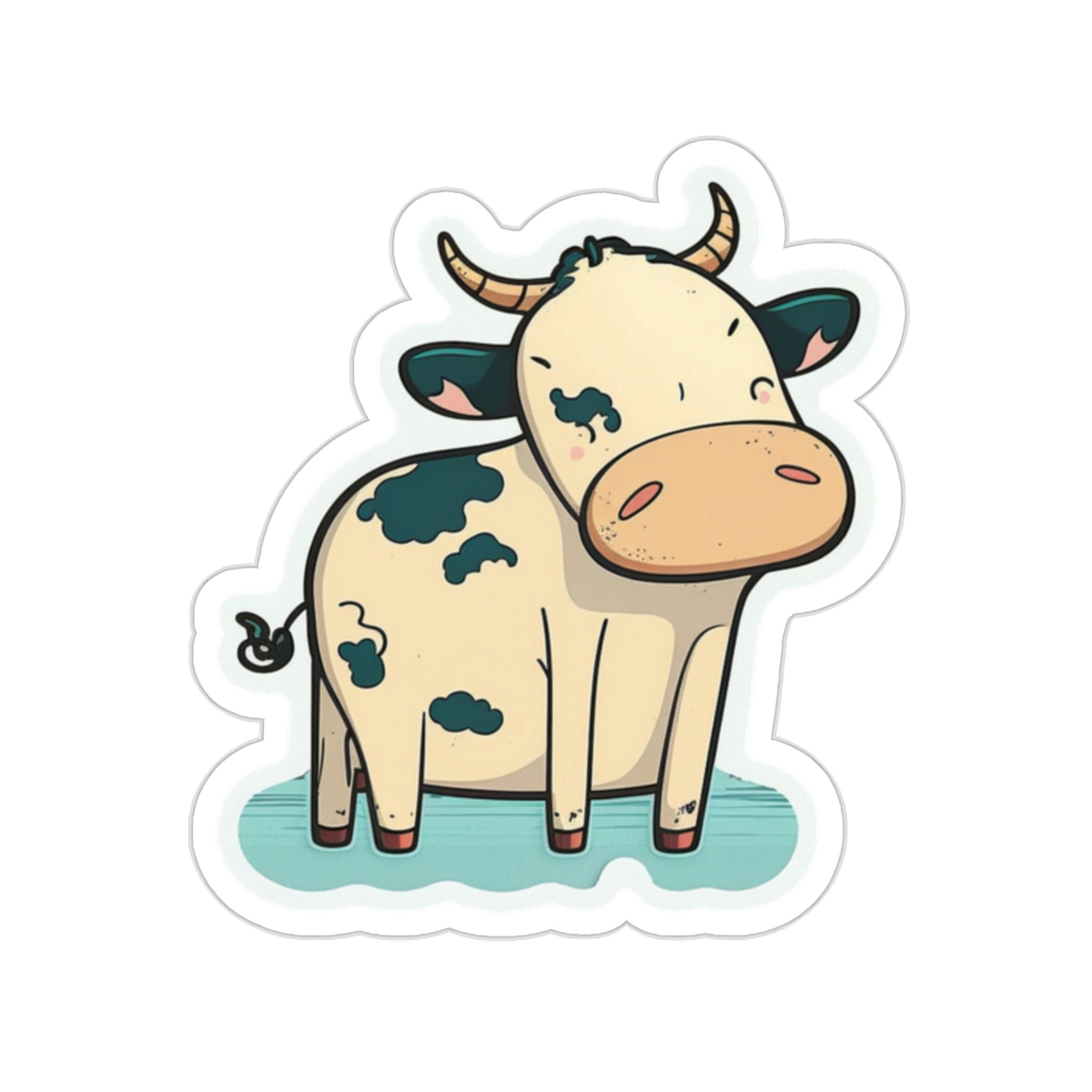 Cow Sticker, Happy Cow Sticker, Cow, Cow Vinyl, Smiling Cow, Cute Decal ...