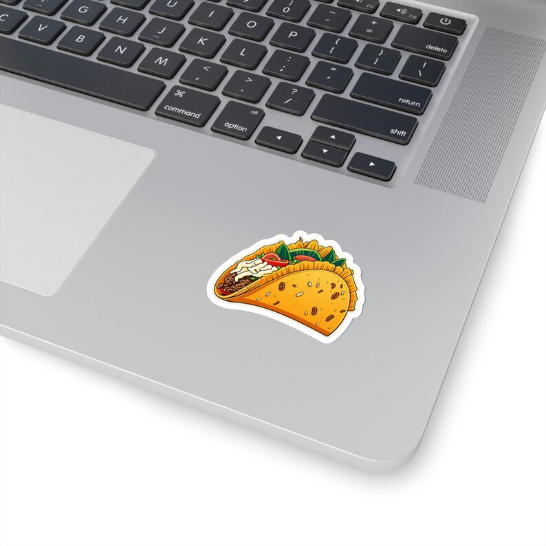 Taco Sticker, Happy Taco, Taco, Vinyl, Smiling Taco, Cute Decal, Water ...