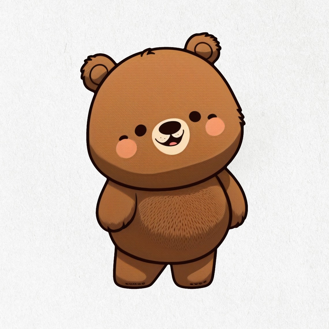 Brown Bear Sticker, Brown Bear Vinyl, Cute Brown Bear Decal, Water ...