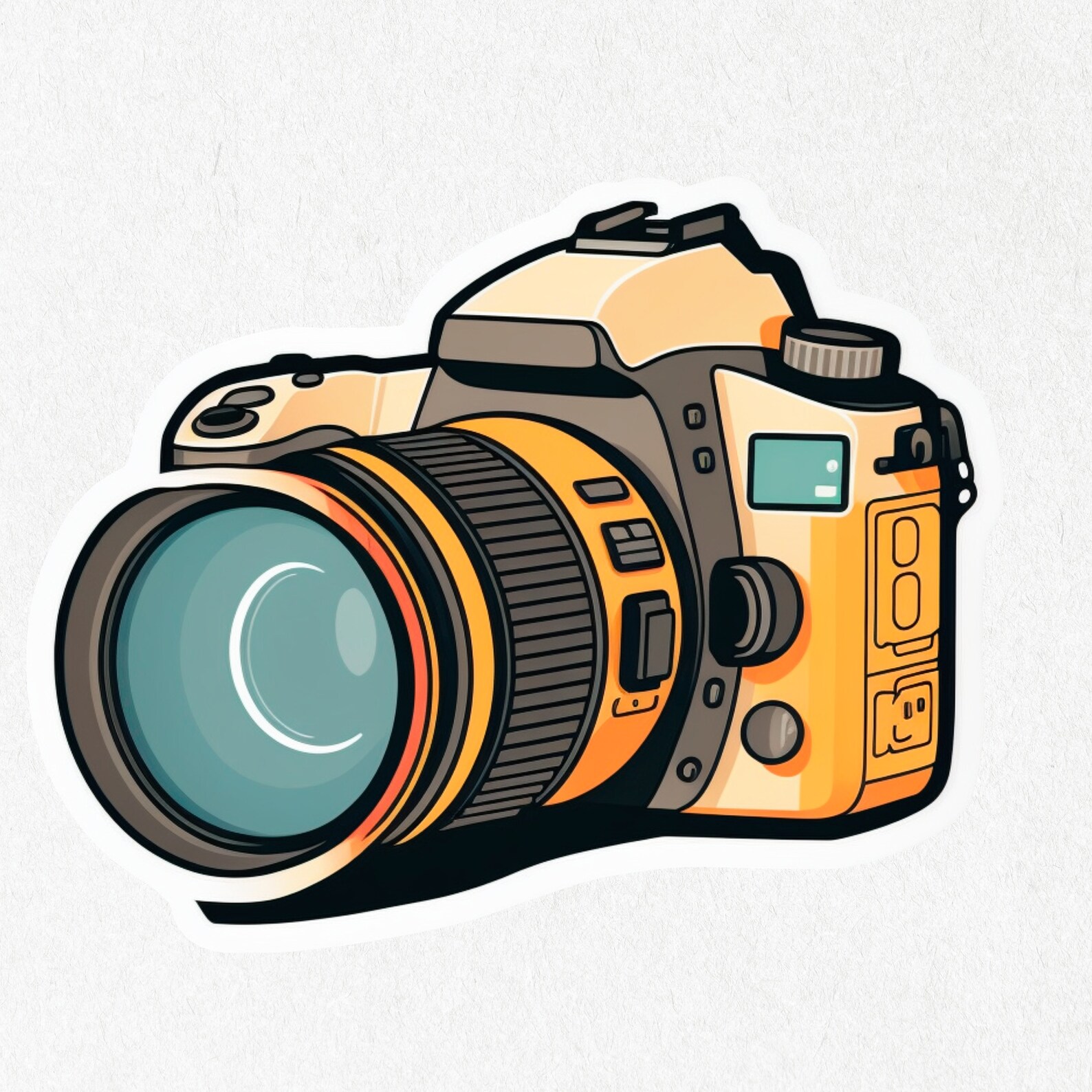 Camera Sticker, DSLR Camera, Camera, Camera Vinyl, Photographer, Cute ...