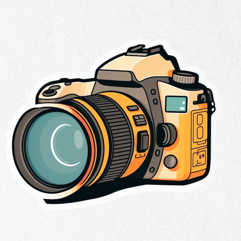 Camera Sticker, DSLR Camera, Camera, Camera Vinyl, Photographer, Cute ...