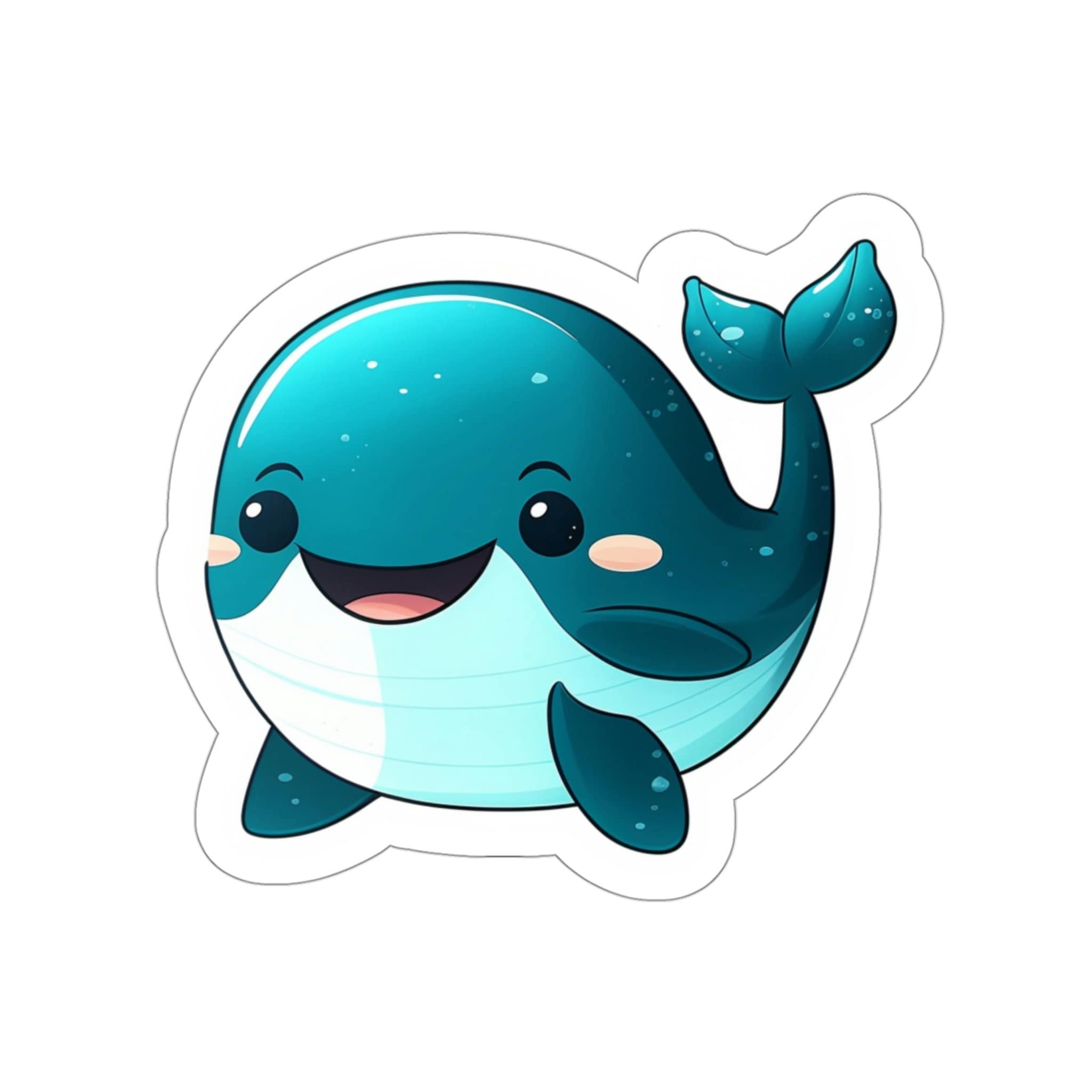 Whale Sticker, Happy Whale, Blue Whale, Sea Animal, Whale Vinyl ...