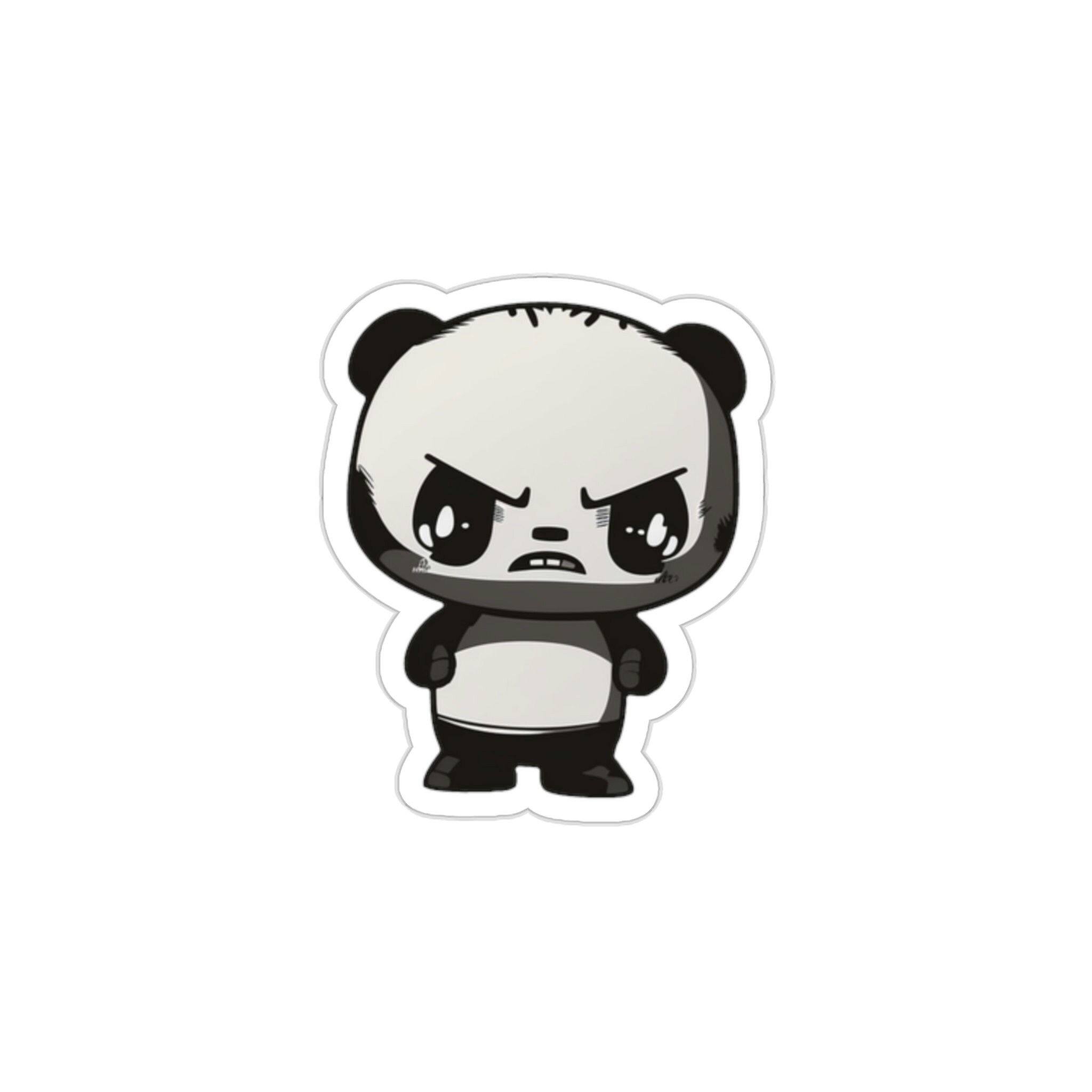Panda, Panda Sticker, Panda Vinyl, Angry Panda, Cute Panda Decal, Water ...