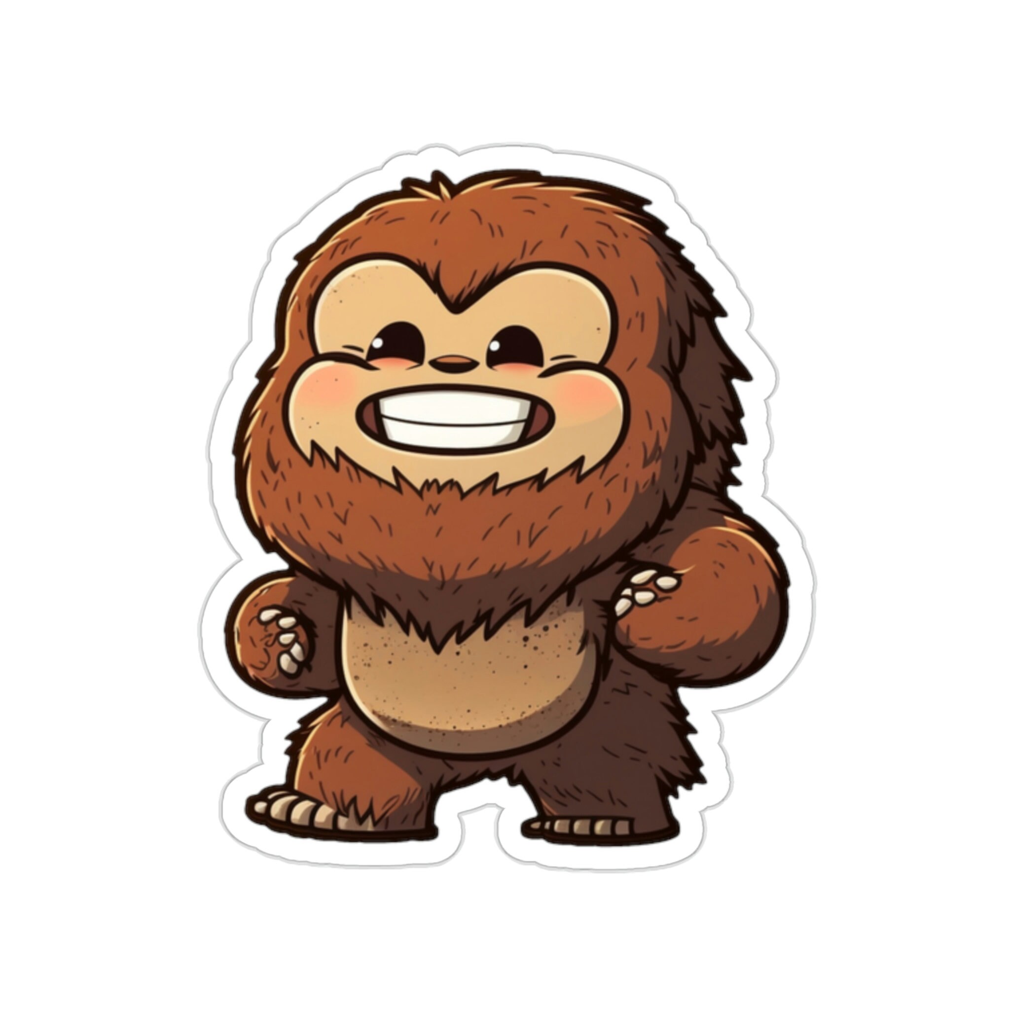 Bigfoot, Bigfoot Sticker, Sasquatch, Bigfoot Vinyl, Happy Bigfoot, Cute ...
