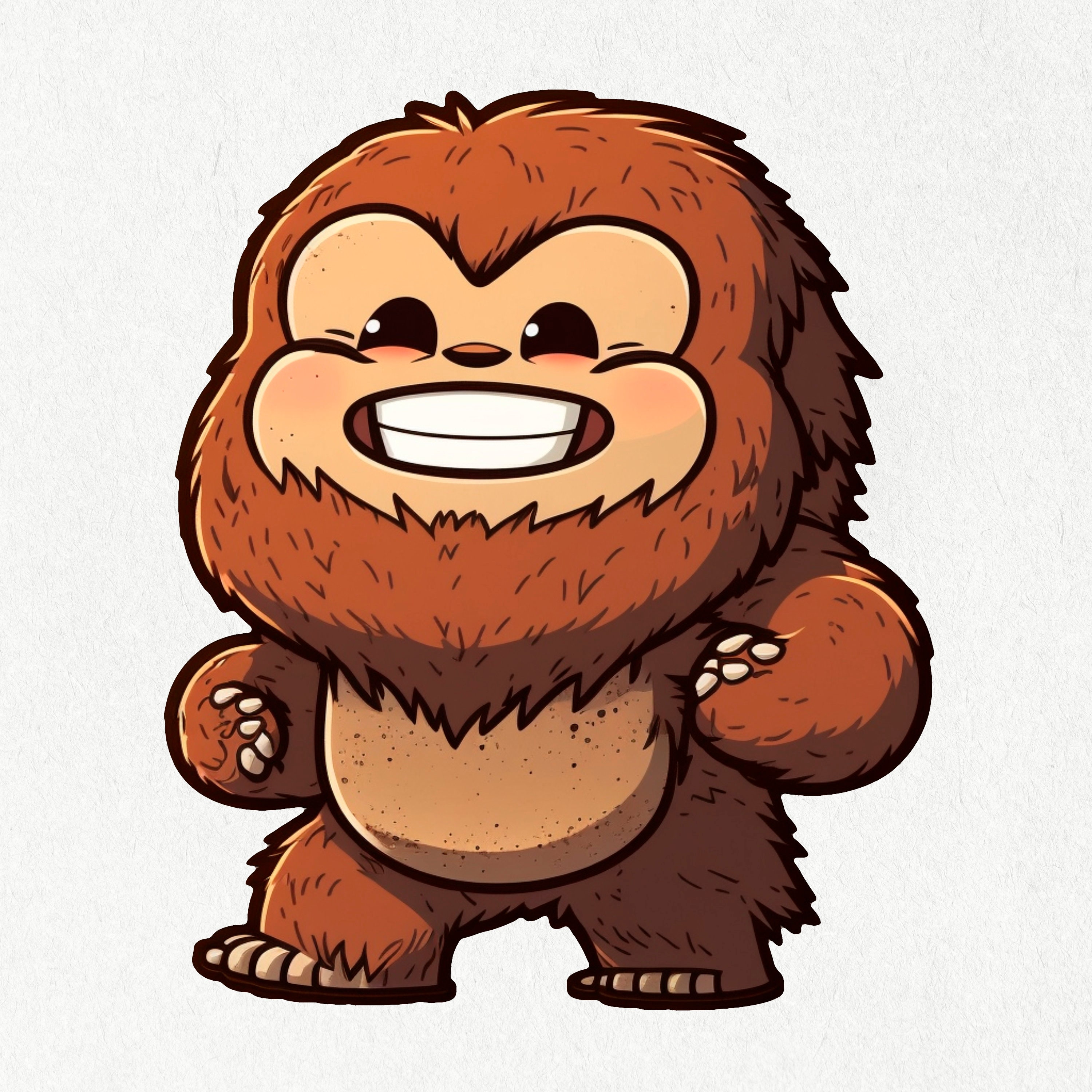 Bigfoot, Bigfoot Sticker, Sasquatch, Bigfoot Vinyl, Happy Bigfoot, Cute ...