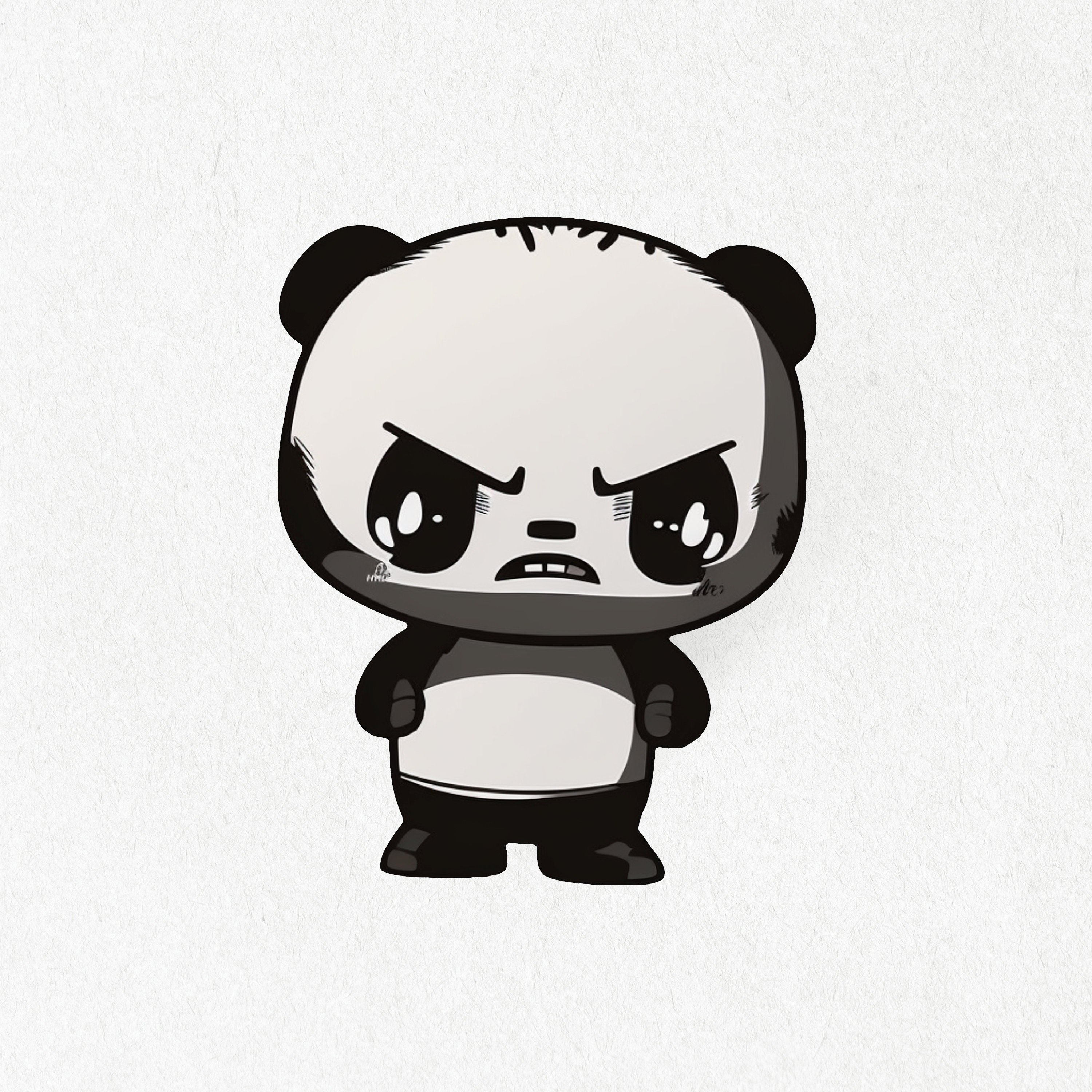 Panda, Panda Sticker, Panda Vinyl, Angry Panda, Cute Panda Decal, Water ...