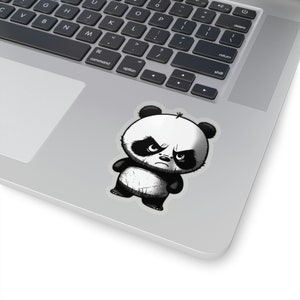 Panda, Panda Sticker, Panda Vinyl, Angry Panda, Cute Panda Decal, Water ...