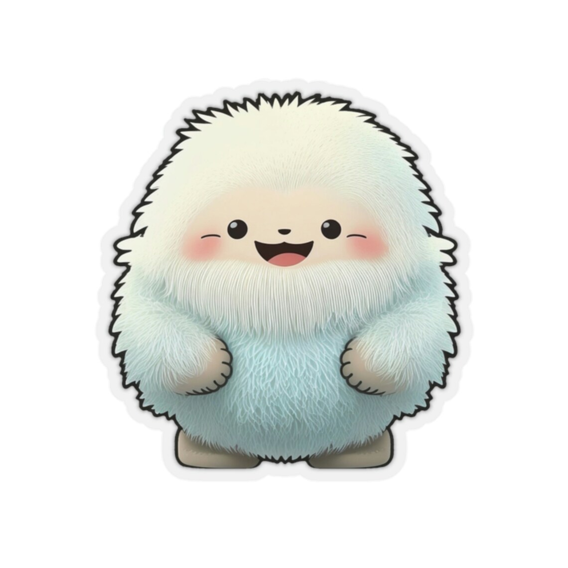 Yeti, Yeti Sticker, Happy Yeti, Yeti Vinyl, Cute Decal, Water Bottle ...