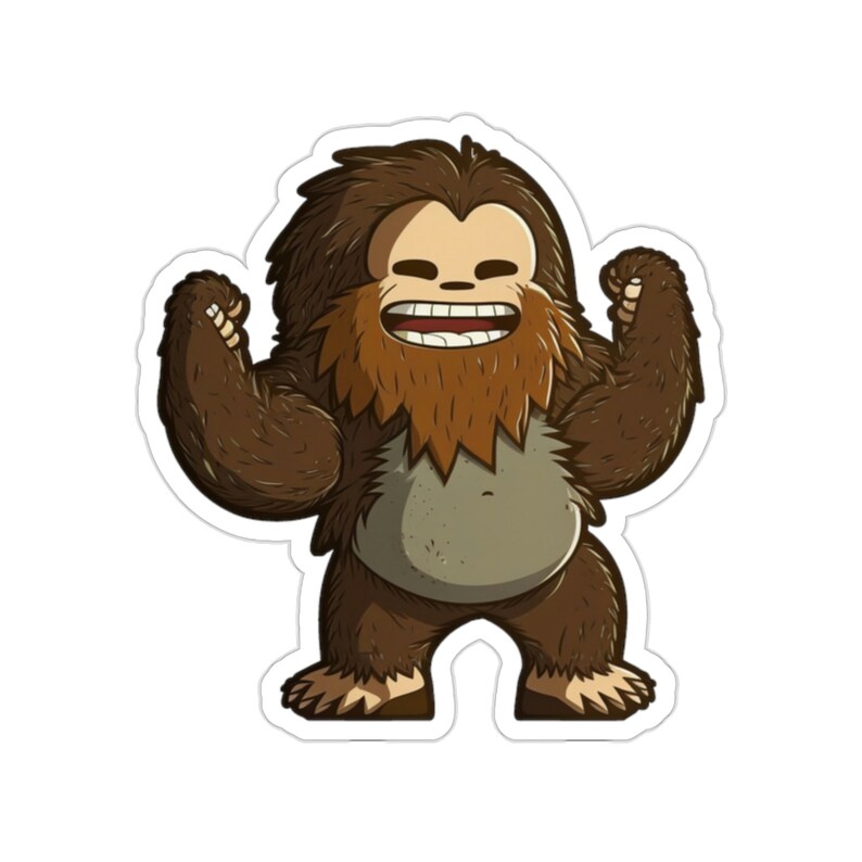 Bigfoot, Bigfoot Sticker, Sasquatch, Bigfoot Vinyl, Happy Bigfoot, Cute ...