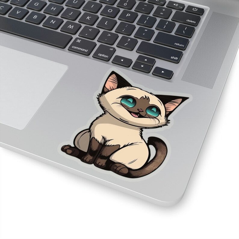 Siamese Cat Vinyl Sticker, Cute Laptop Decal (2x2 & 4x4) - Etsy