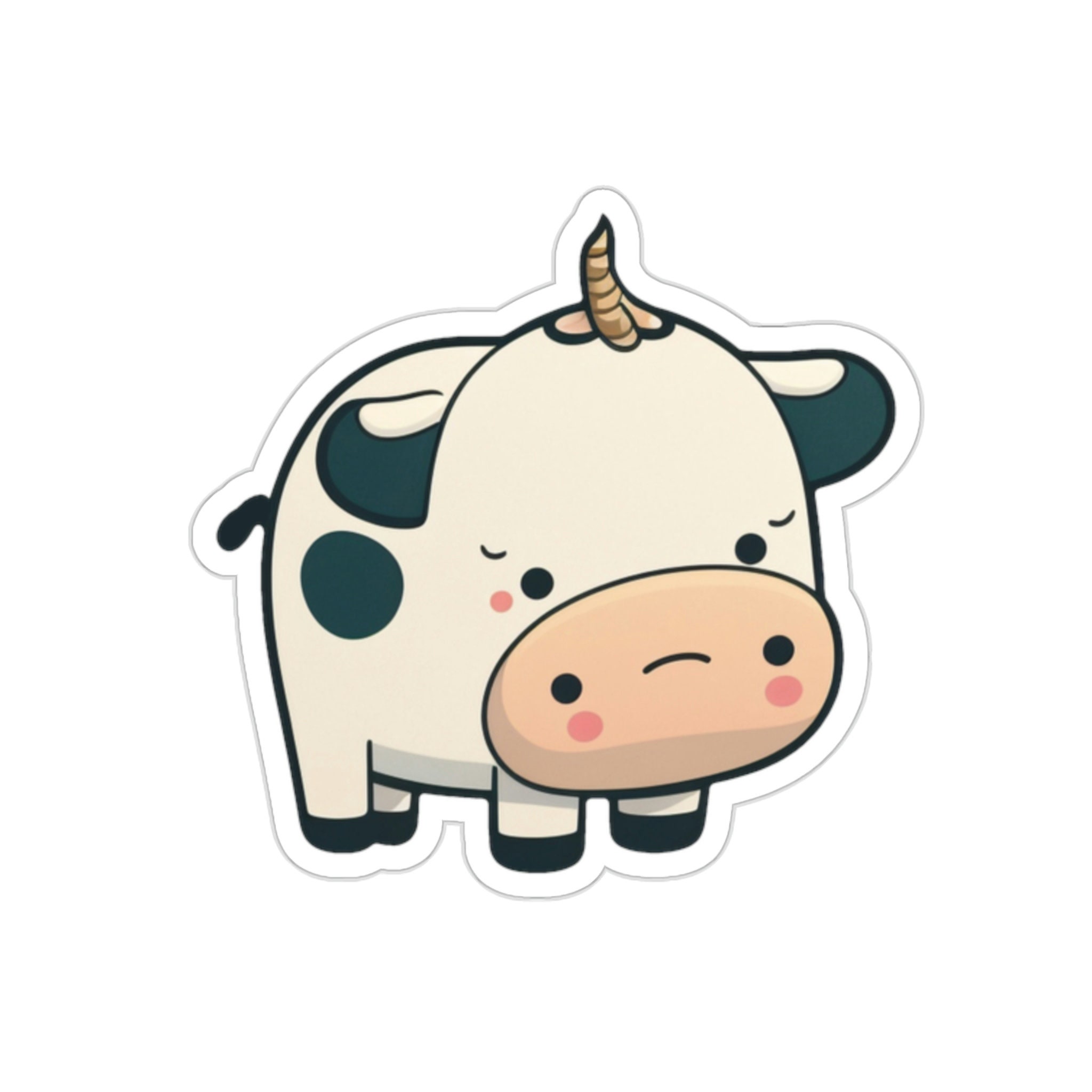 Cow Sticker Happy Cow Sticker Cow Cow Vinyl Smiling Cow - Etsy