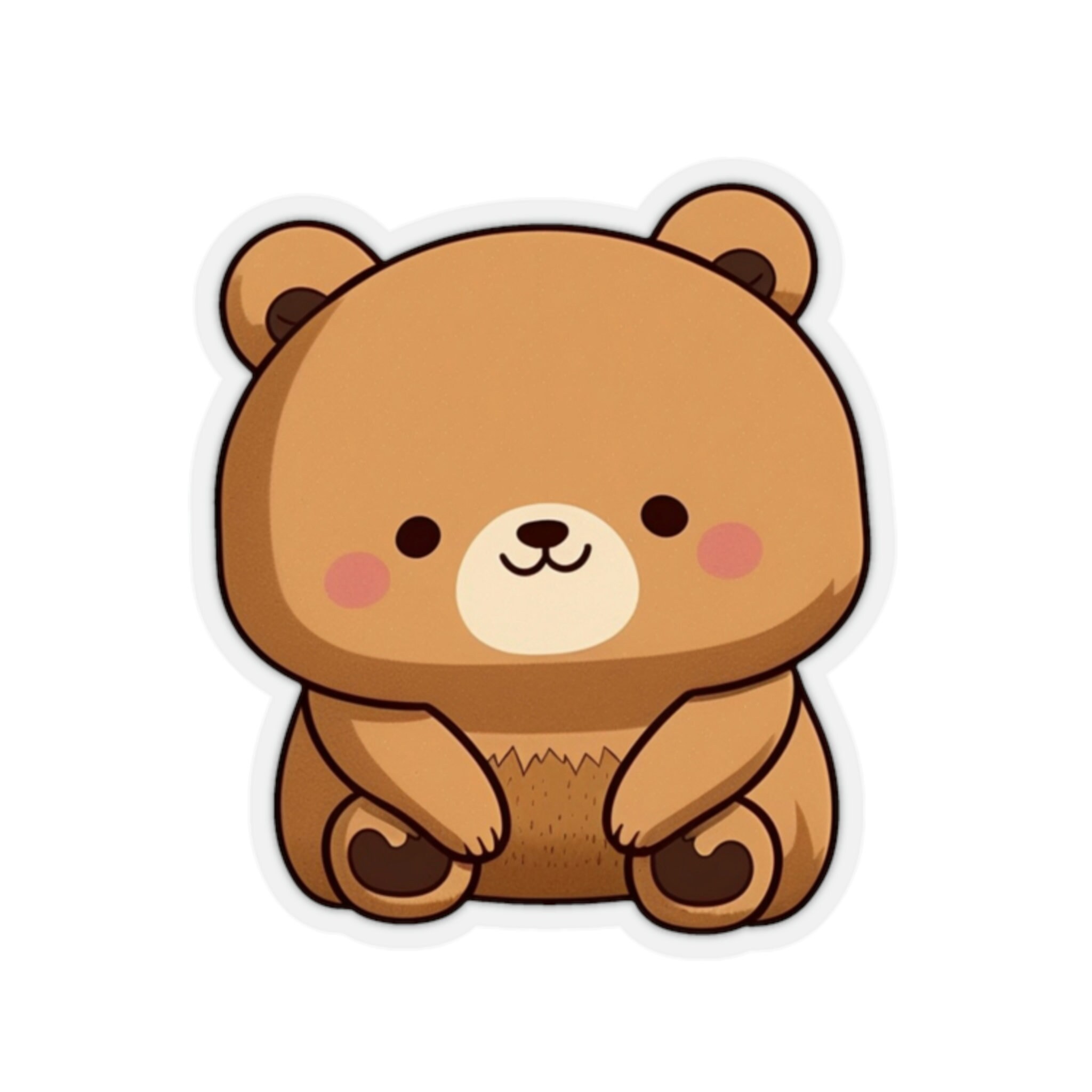 Brown Bear Sticker, Brown Bear Vinyl, Cute Brown Bear Decal, Water ...