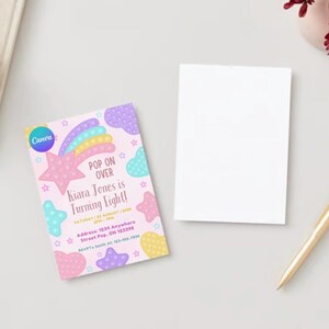 Editable Pop It Birthday Invitation Template | Instant Download Party ...