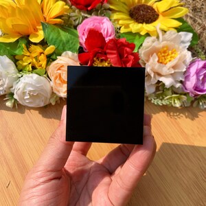 Polished Black Obsidian Cubes Crystal Quartz Carved Stone Square Home ...