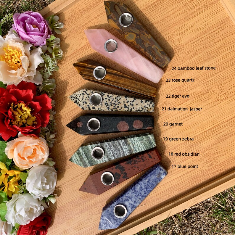 Gemstone Smoking Pipes Natural Stone Pipes for Smoking Gift - Etsy