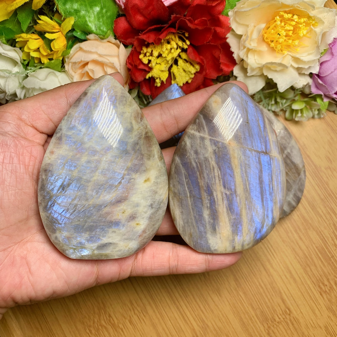 Natural Moonstone With Sunstone Free Form, Blue Flash Belomorite Free ...