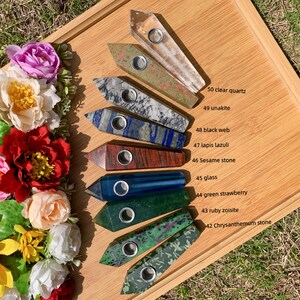 Gemstone Smoking Pipes Natural Stone Pipes for Smoking Gift Box Extra ...
