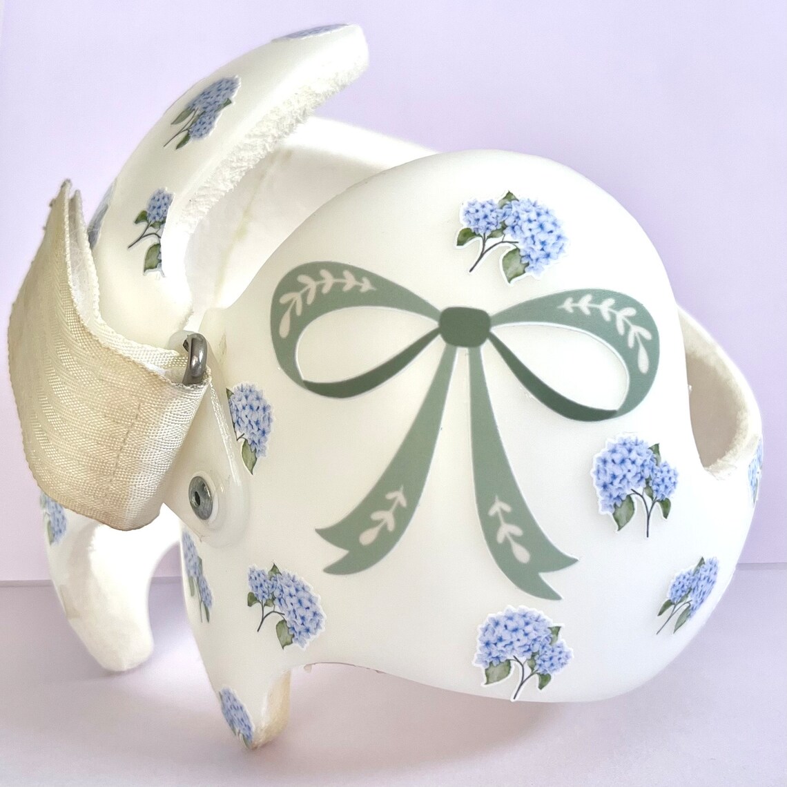 Hydrangea Floral Cranial Helmet Decals: Grandmillennial Bow Design - Etsy