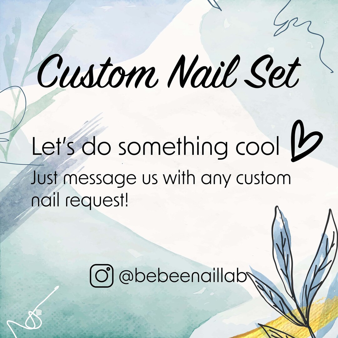 CUSTOM NAIL SET Luxury Press on Nails Glue on Nails Press on Nails ...