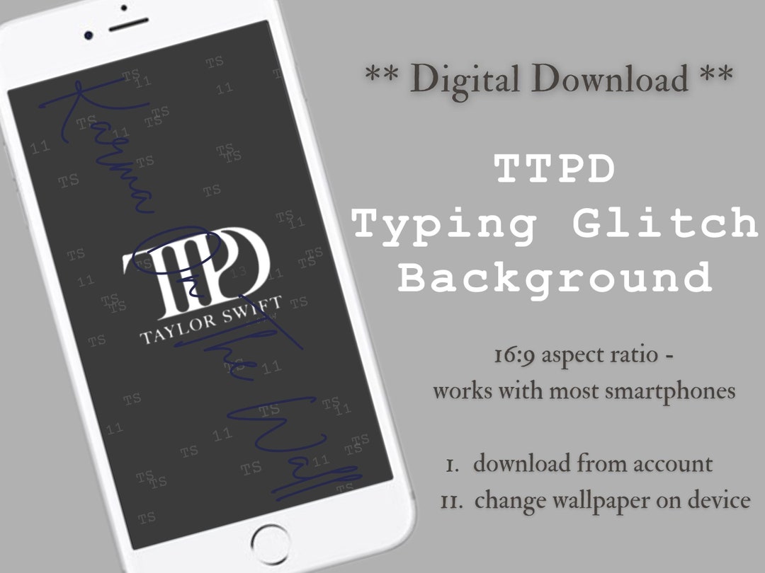 TTPD Taylor Swift Logo Phone Background - Etsy