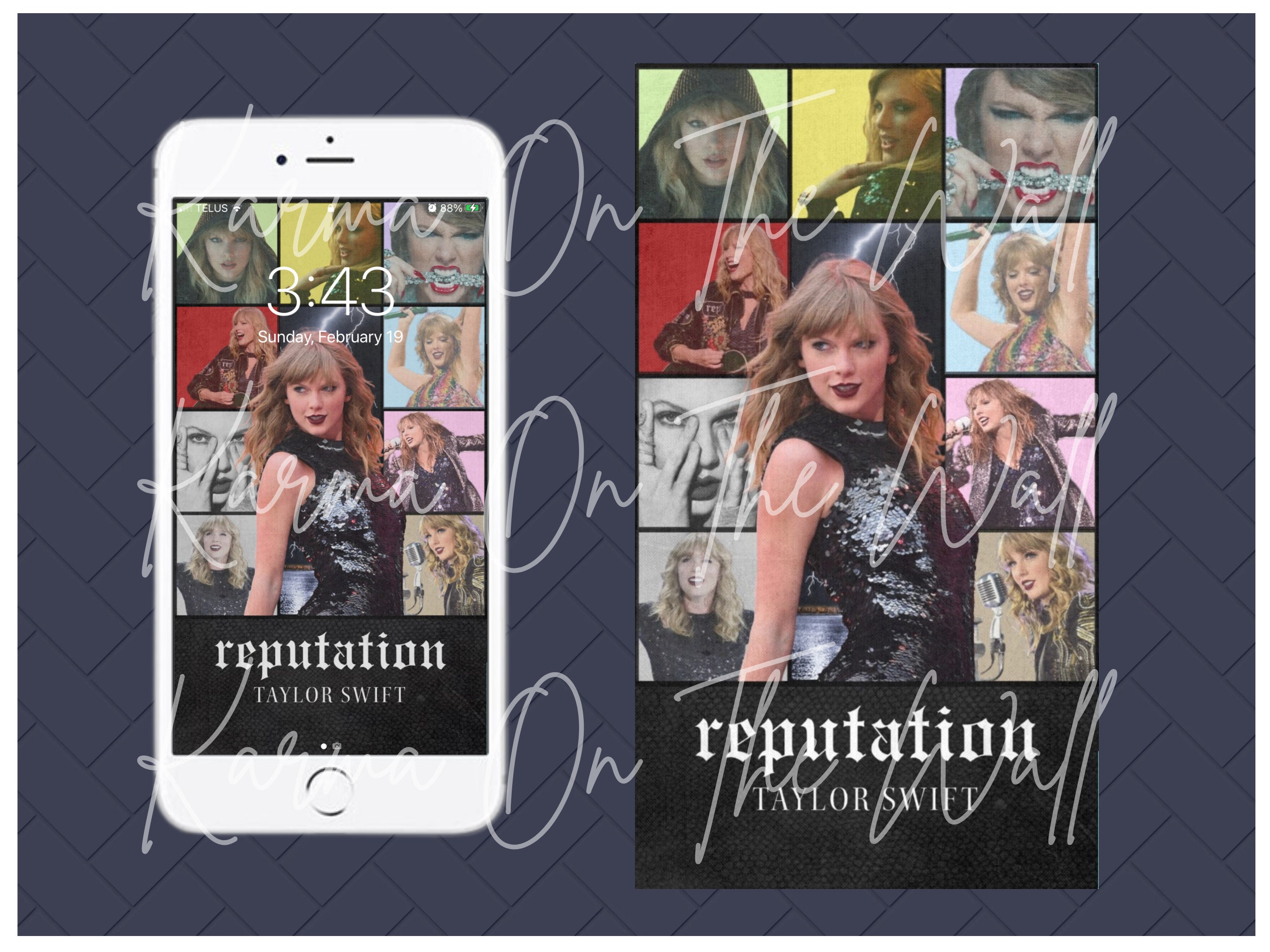 Taylor Swift Eras Background Reputation - Etsy