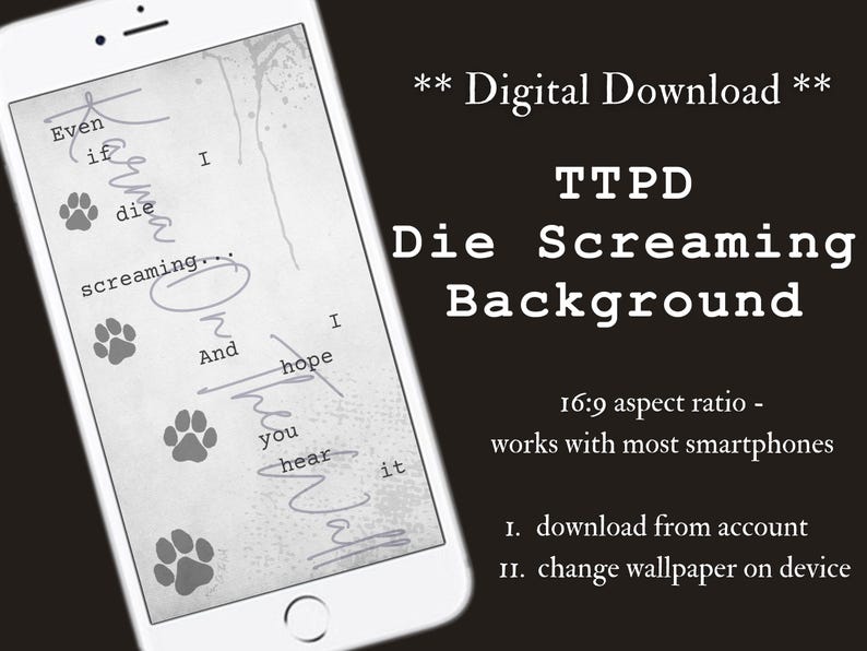 Taylor Swift TTPD the Black Dog Phone Background - Etsy