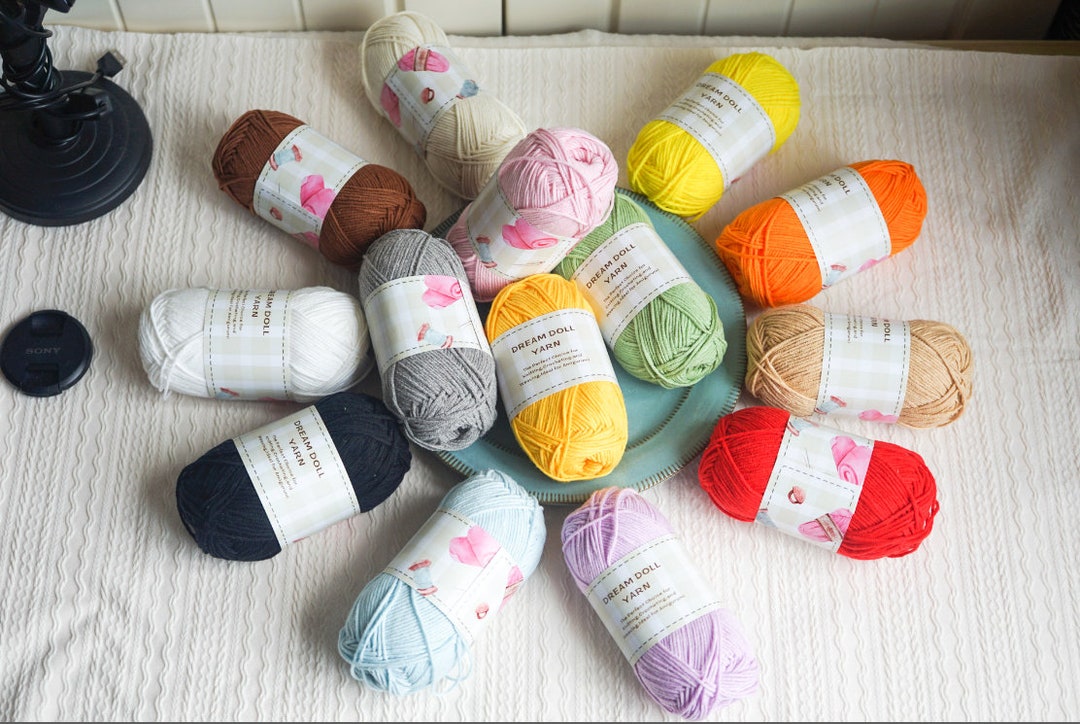 Vibrant 4-ply Milk Cotton Yarn - 50g Skein,41 Stunning Colors for ...