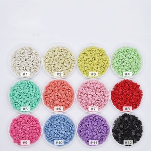 20pcs 6mm Tiny Star Buttons Matte Finish Resin Buttons, in 12 Colors ...