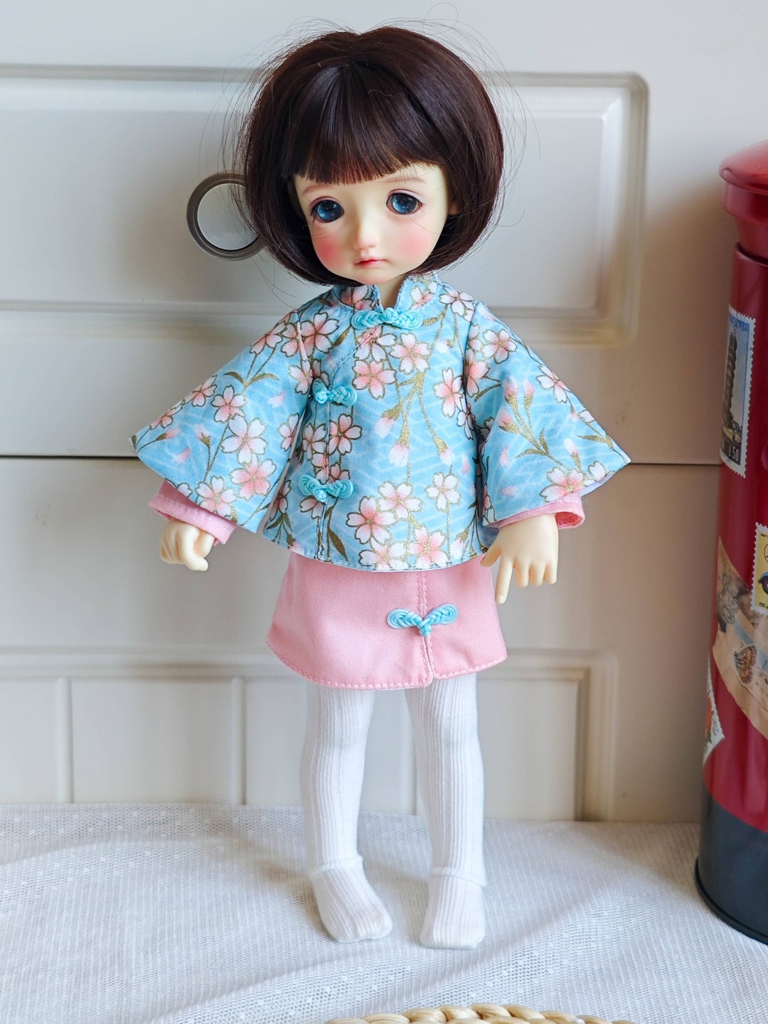 YOSD Doll Clothes 1/6 BJD Doll Clothes Doll Outfit Chinese Hanfu Floral ...