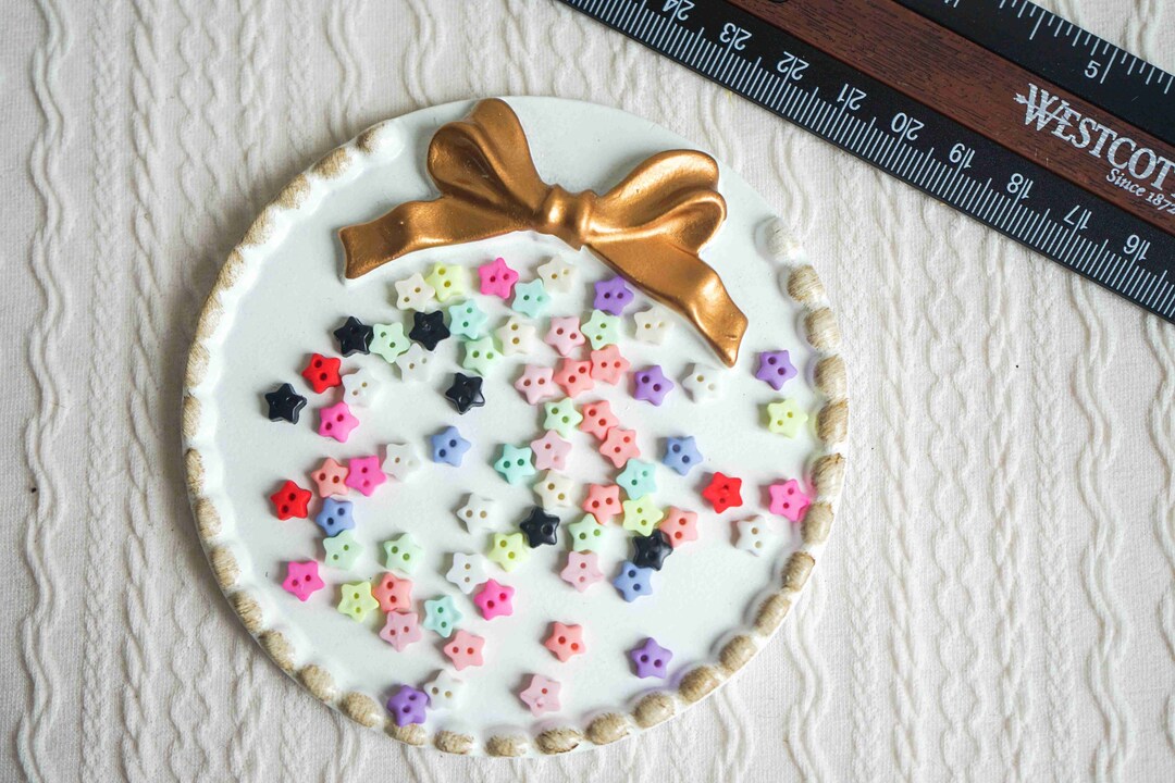 20pcs 6mm Tiny Star Buttons Matte Finish Resin Buttons, in 12 Colors ...