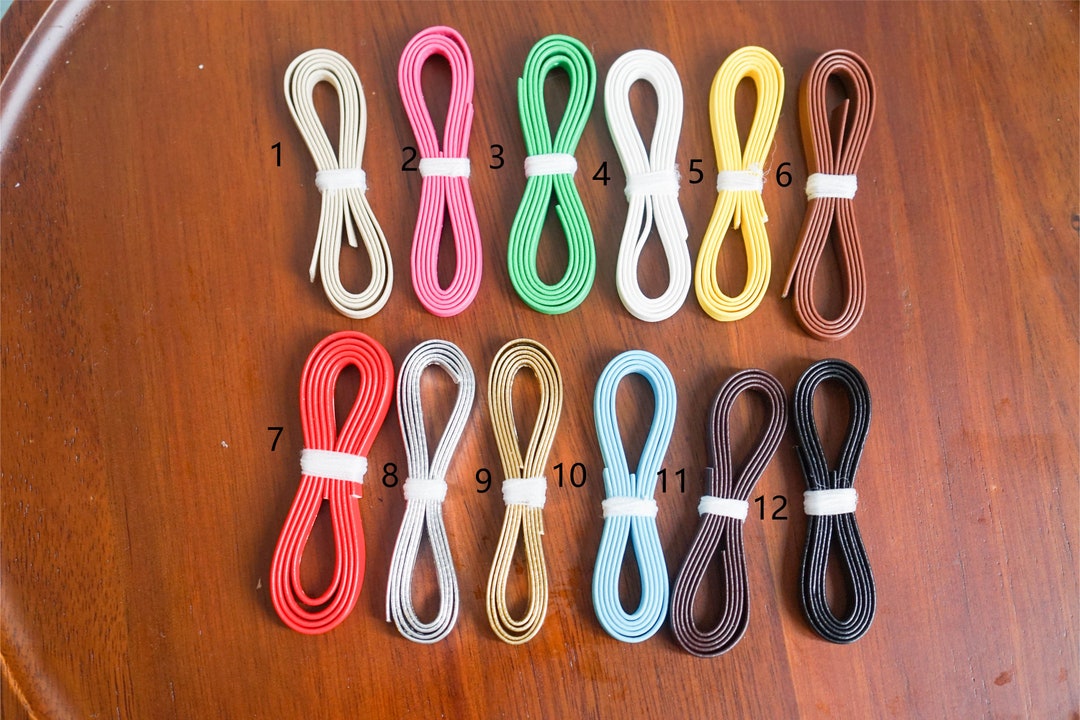 2pcs 12colors 5mm/0.2" Leather Shoulder Straps, Doll Belt, Sewing Craft ...
