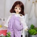 YOSD Doll Clothes 1/6 BJD Doll Clothes White Blouse Paired With Purple ...