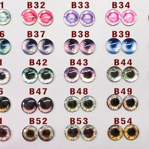 Blythe 14mm Glass Eye Chips (55 Colors) - Realistic Fantasy Eyes, Anime ...