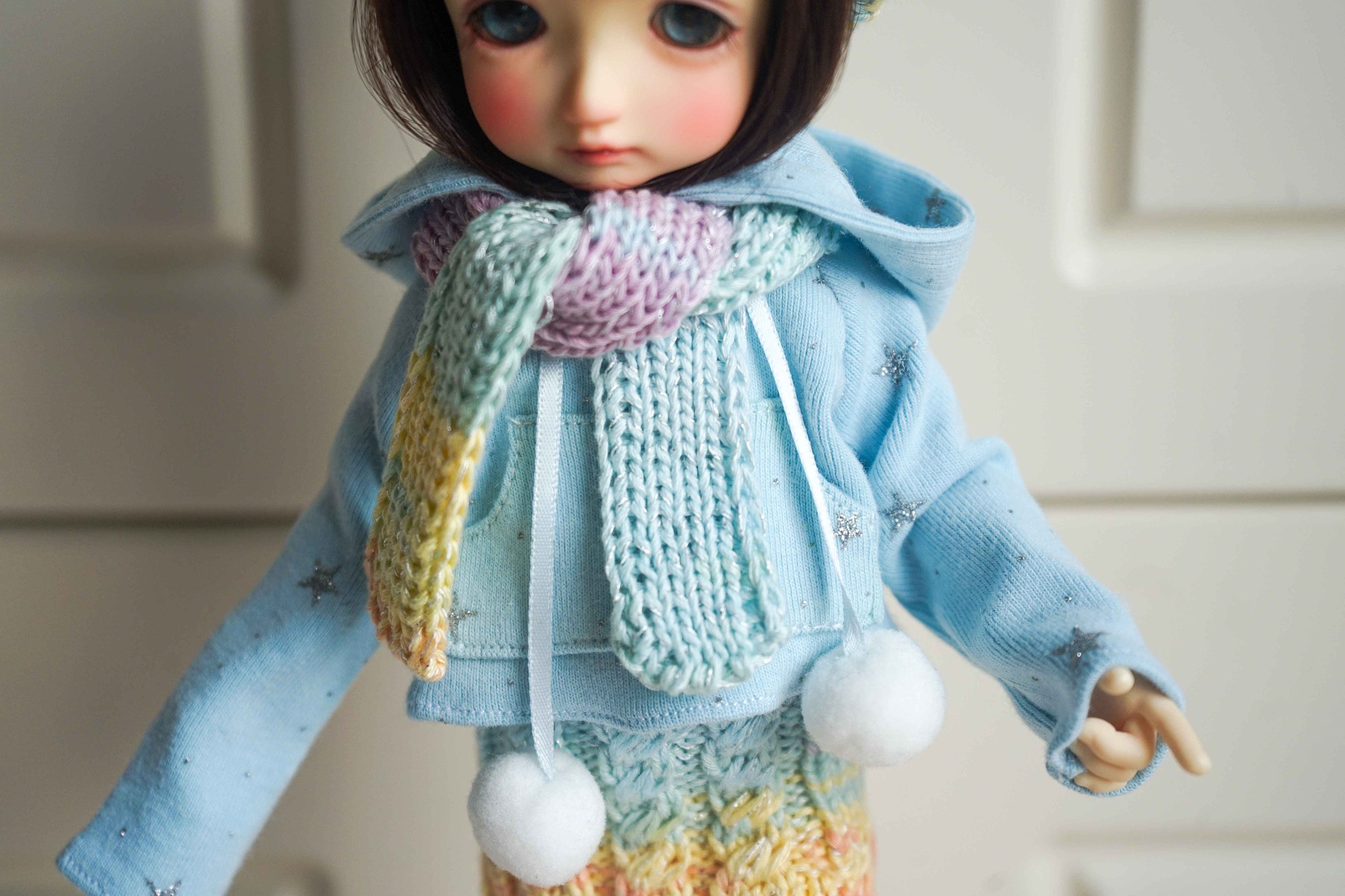 YOSD Doll Clothes 1/6 BJD Doll Clothes Doll Winter Outfit - Rainbow ...