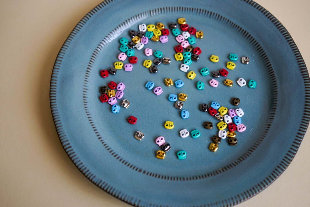 5pcs 5mm and 7mm, 11 Colors, Miniature Cord Locks for Doll Sewing Craft ...