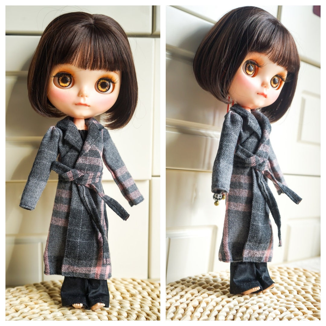 Handmade Blythe Doll Clothes Long Coat Robe-style Coat Neo Blythe OB22 ...