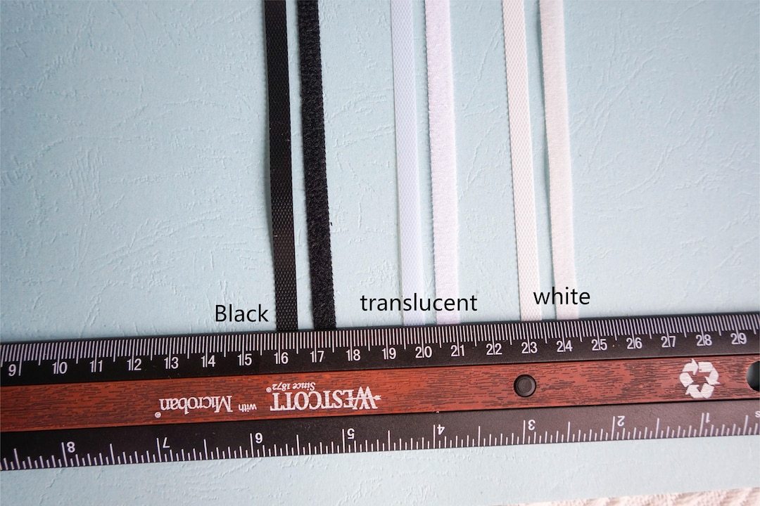 6mm 8mm 1cm Slim Stitch Fastening Tape, 3 Colors, Small Hook and Loop ...