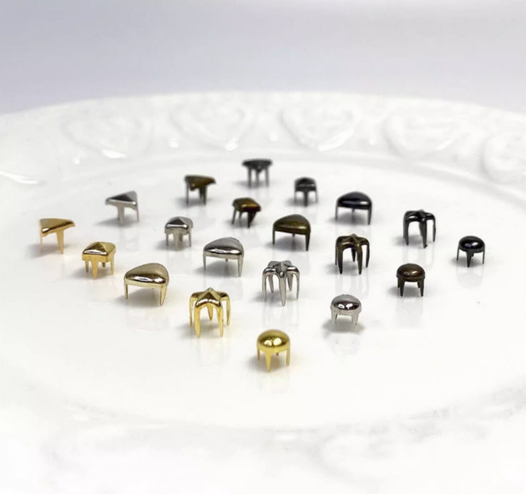 20pcs 4mm/5mm/6mm Round/ Square/ Triangle /heart/star 4 Color Mini Doll ...