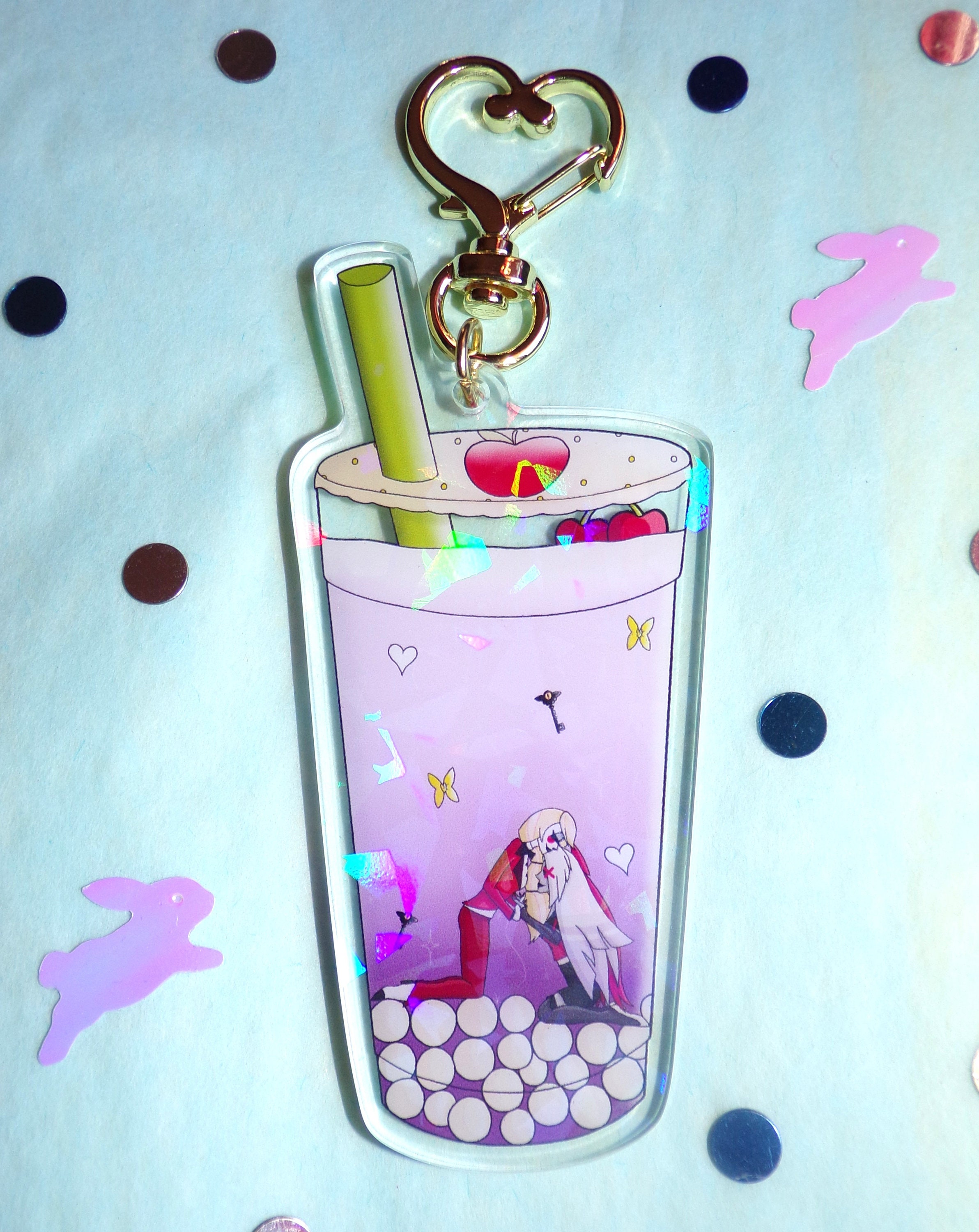 Hazbin Hotel Helluva Boss Boba Tea Acrylic Keychains - Etsy