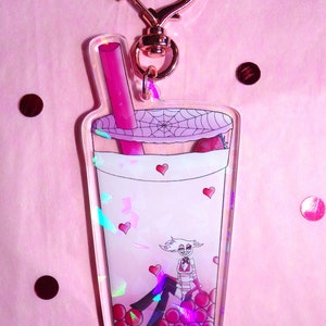 Hazbin Hotel Helluva Boss Boba Tea Acrylic Keychains - Etsy
