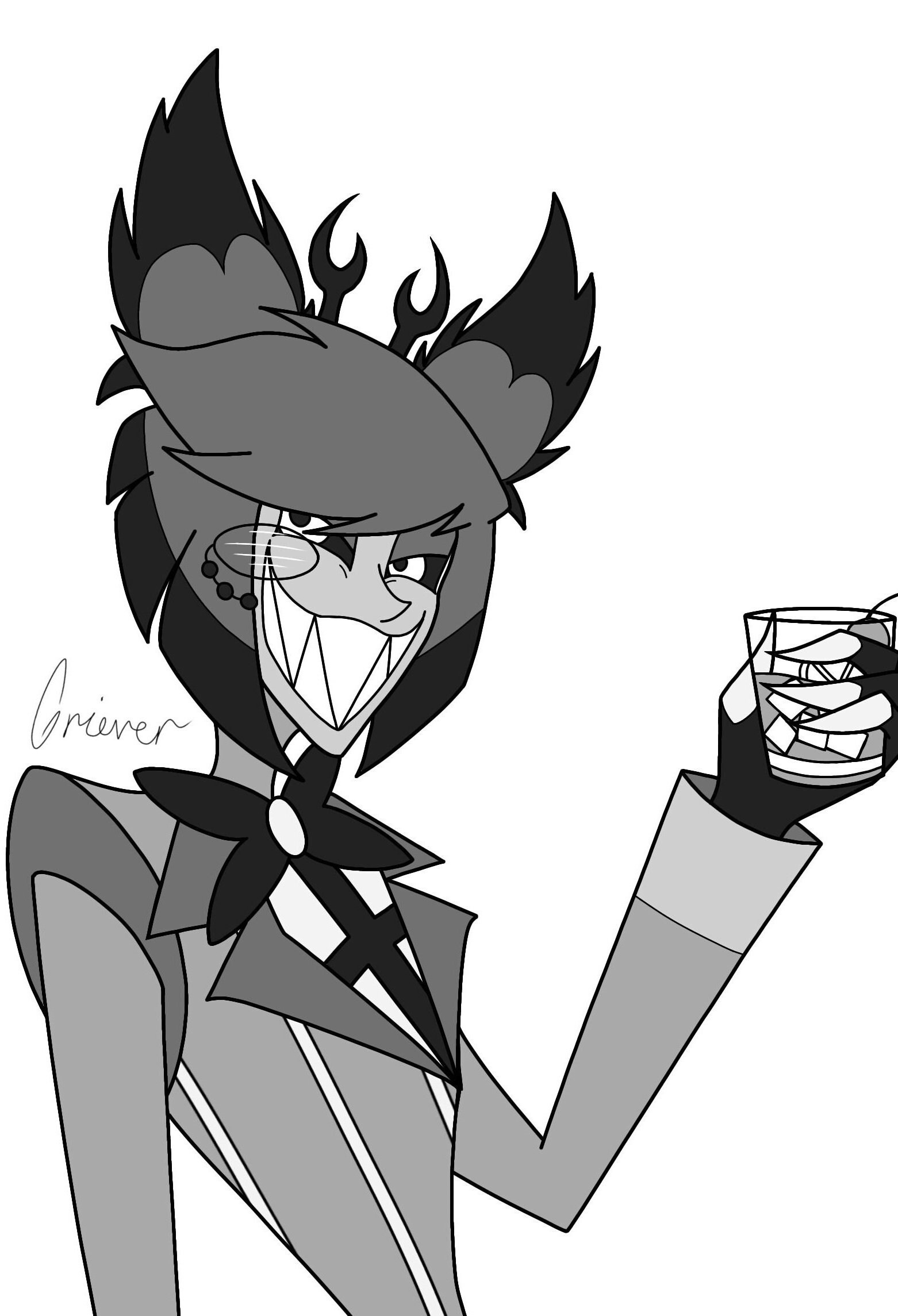 A Toast Alastor Hazbin Hotel Art Print 5x7 - Etsy